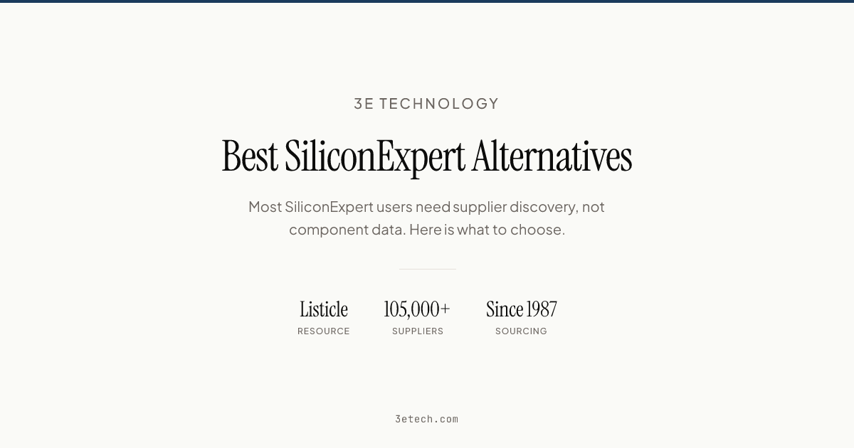 Best SiliconExpert Alternatives (2026) | 3E Technology